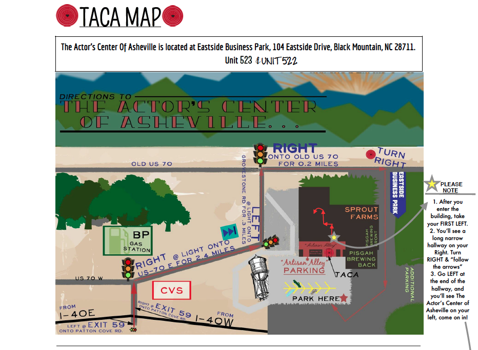 Taca Map – The Actor's Center Of Asheville